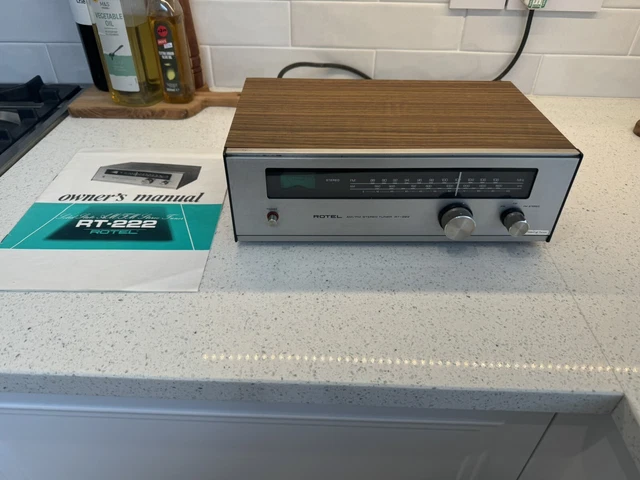 ROTEL RT-222 STEREO Tuner AM/FM Radio Separate Vintage Retro Wood Rare ...