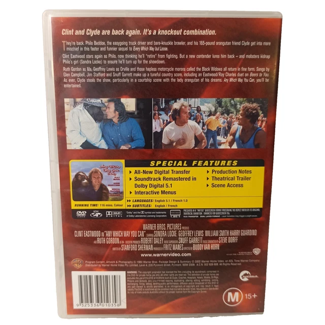 ANY WHICH WAY You Can DVD Comedy Drama Street Fighter Gangs Region 4 ...