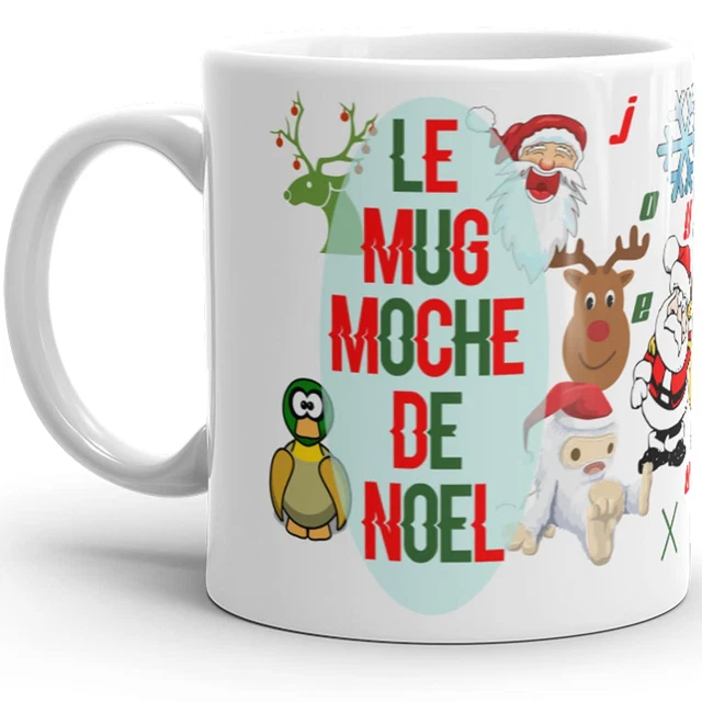 MUG MOCHE DE Noël Tasse Drole Et Humoristique Céramique Haute Qualité ...