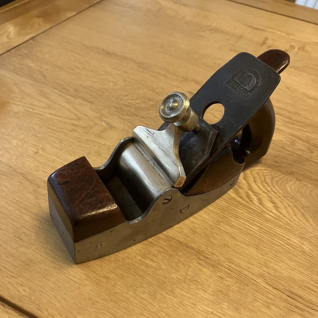 VINTAGE WOODWORKING SMOOTHING plane , infill plane with brass lever cap ...