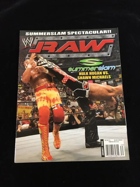 WWE RAW MAGAZINE August 2005 Shawn Michaels Hulk Hogan Summerslam Issue ...