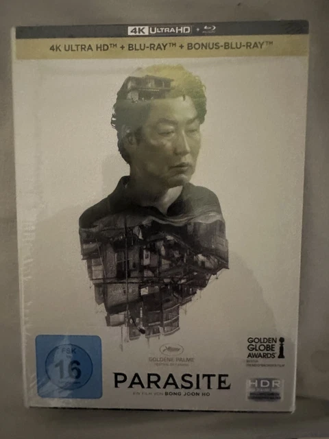 PARASITE UNCUT 4K Cover B Limitierte Mediabook 4K Blu Ray + Doppel Blu ...