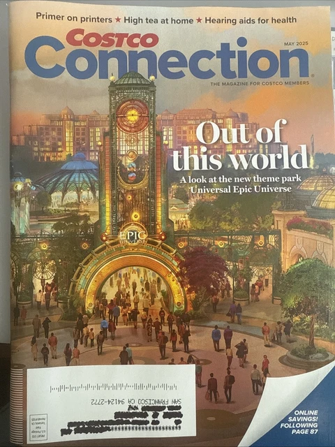 COSTCO CONNECTION MAGAZINE May 2025 UNIVERSAL EPIC UNIVERSE THEME PARK ...
