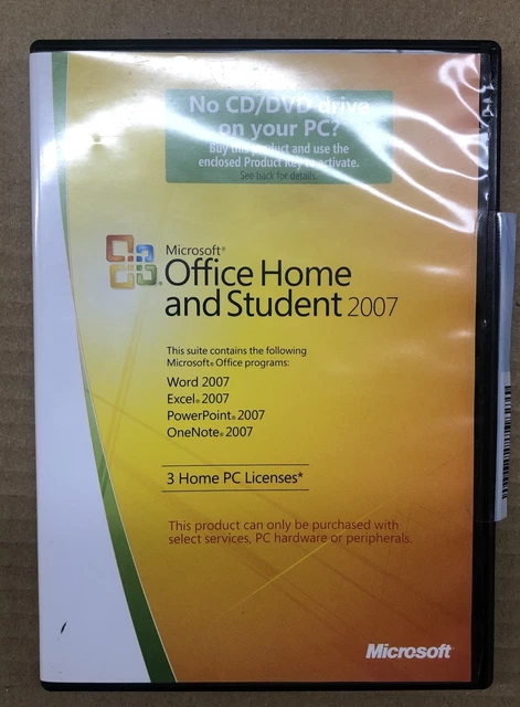 MICROSOFT OFFICE HOME and Student 2007 £5.44 - PicClick UK