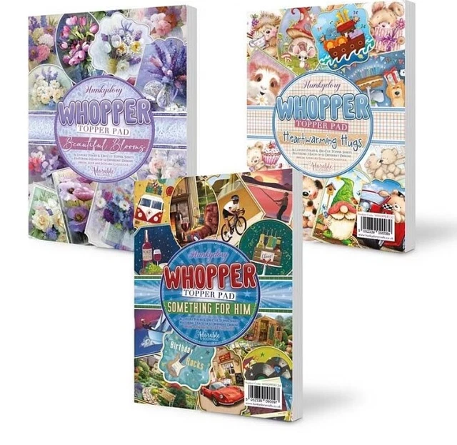 HUNKYDORY WHOPPER TOPPER Sample Packs 12 X A5 Sheets For Cards And ...