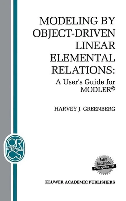 MODELING BY OBJECT-DRIVEN Linear Elemental Relations: A User's Guide for MODLER( EUR 199,95 ...
