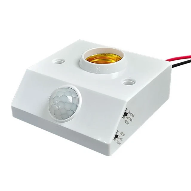 E27 LED BULB Light Holder Replacement Human Body Sensing Lamp Holder ...