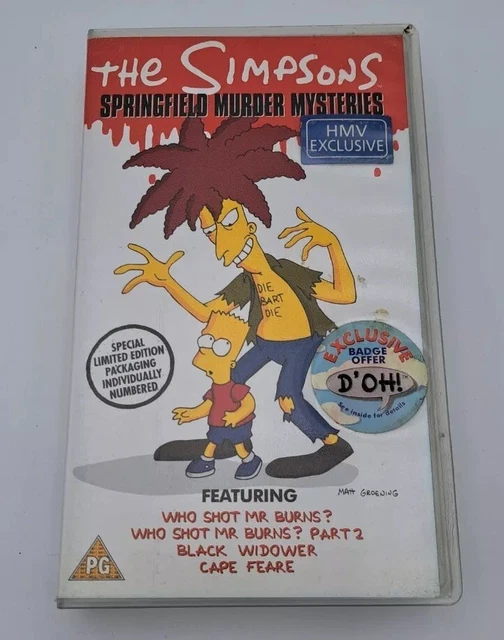 THE SIMPSONS SPRINGFIELD Murder Mysteries VHS, PG £6.49 - PicClick UK