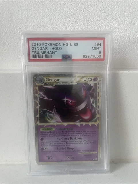 POKEMON CARD GENGAR Prime 94/102 HGSS Triumphant Holo Ultra Rare Mint ...