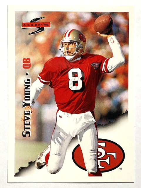 HALL OF FAMER STEVE YOUNG San Francisco 49ers 1995 score carte de ...
