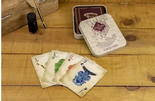 HARRY POTTER THE Marauders Map playing cards tin. Hogwarts Hagrid ...