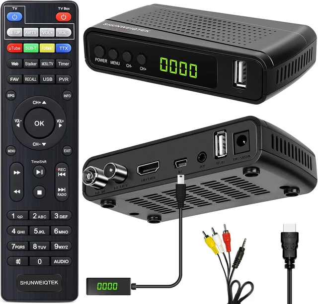 DECODER DIGITALE TERRESTRE 2024, H265 HEVC Decodifica Fino a 1080P E ...