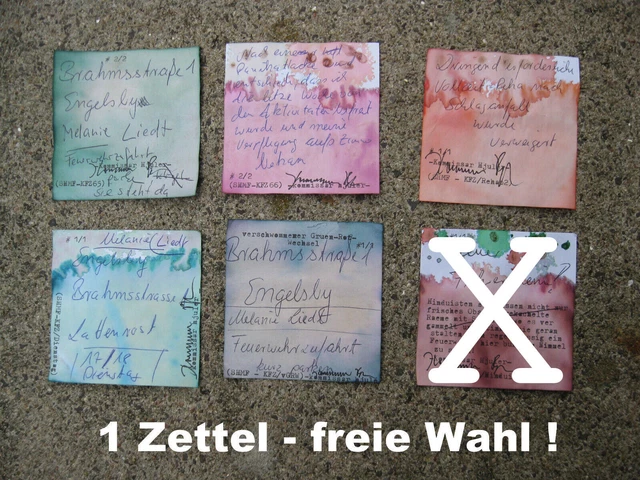 EIN (!) KAFFEE-FLECKEN-ZETTEL Unikate von Kommissar Hjuler freie Wahl ...