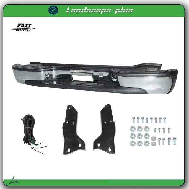 NEW COMPLETE CHROME Rear Bumper for 2000-2006 Chevy Tahoe Suburban GMC ...