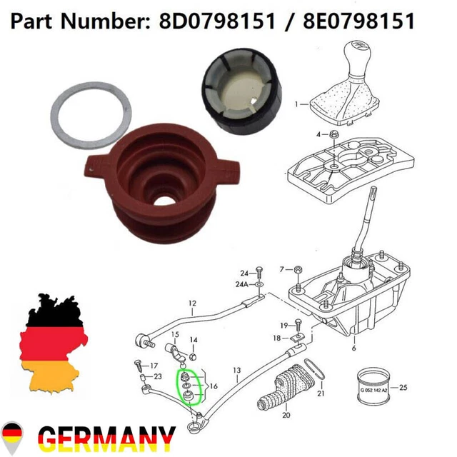 DHL REPAIR KIT Shift Lever Switch Gearbox Rods For Audi A4 Vw Passat~ £ ...