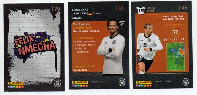 3 COLLECTOR STICKERS Panini DFB World Cup 2026 Sané and Felix NMECHA £1 ...