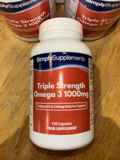 OMEGA 3 1000MG Fish Oil DHA & EPA High Strength 120 Caps. £0.99 ...