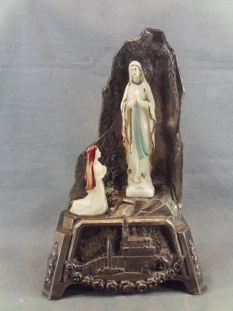 LA GROTTE DE Lourdes en Régule, Ste bernadette et la Vierge en résine ...