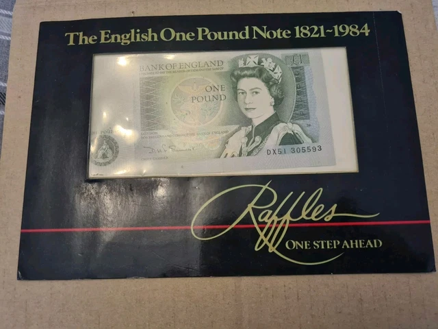 £1 BANK NOTE Raffles English One Pound Note 1821- 1984 Last Year Of The ...