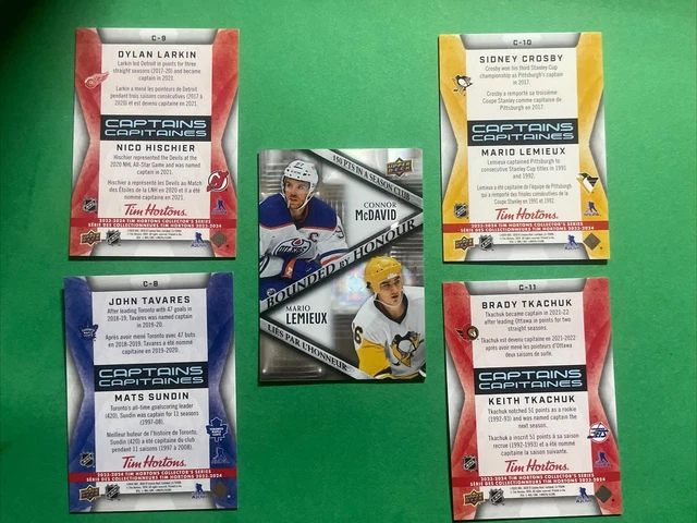 2023-24 U D Tim Hortons Bounded By Honour Bh-3mcdavid/Lemieux Plus 4 ...