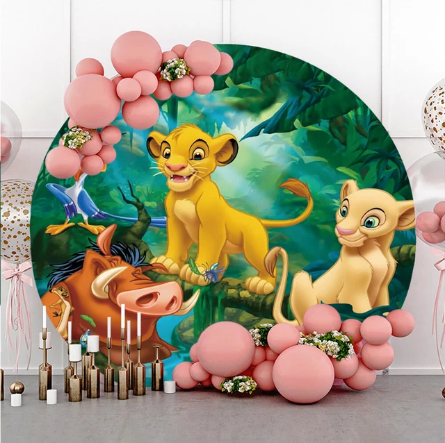 ROUND LION KING Simba Backdrop Kids Boys Birthday Party Photo ...
