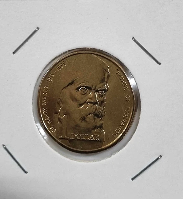 1996 $1- (ONE Dollar) Sir Henry Parkes UNCIRCULATED Coin "C" Mintmark ...