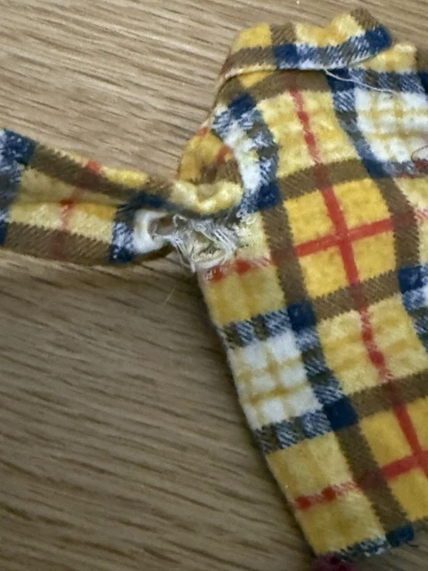 VINTAGE BARBIE DOLL Outfit 1974 70s Ken Best Buy Fashion Yellow Plaid ...