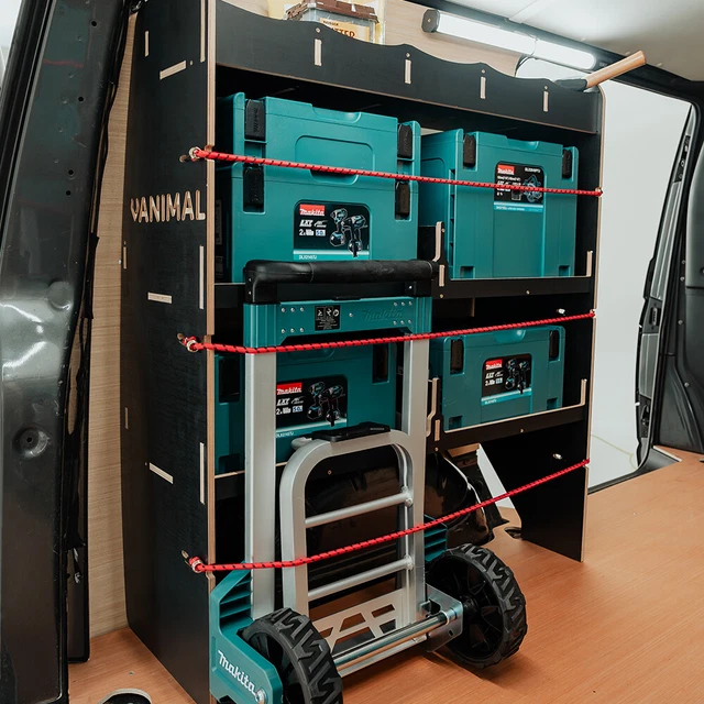 VW TRANSPORTER T5/T6 L1 Hexaboard NS Rear MakPac/Toolbox Shelves ...