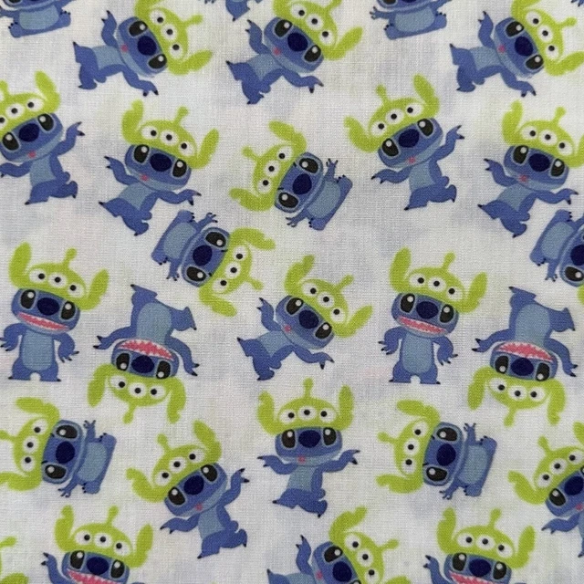 DISNEY LILO & Stitch Alien Ohana Hawaiian Character Poly Cotton Fat ...