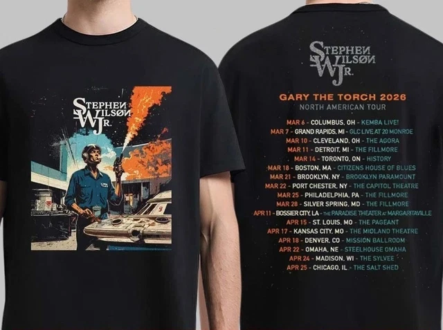 OFFICIAL STEPHEN WILSON Jr Gary The Torch 2026 Tour T-Shirt £19.72 ...