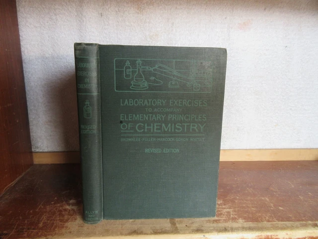 OLD CHEMISTRY LABORATORY EXERCISES Book EXPERIMENT CHEMICAL REACTION ...