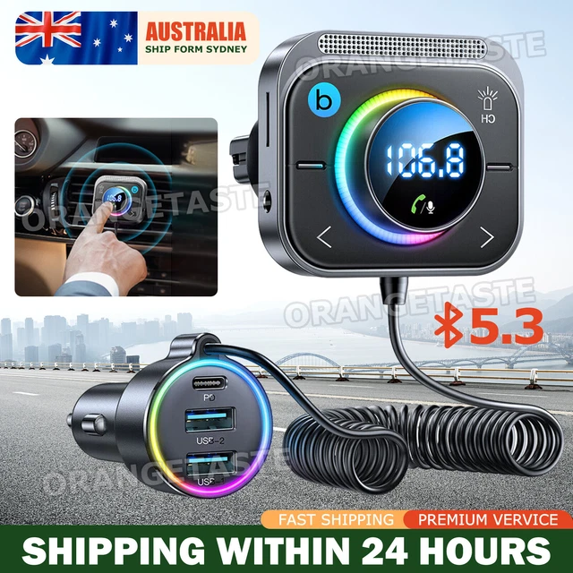 WIRELESS BLUETOOTH CAR FM Transmitter Handsfree Kit MP3 Player Adapter ...