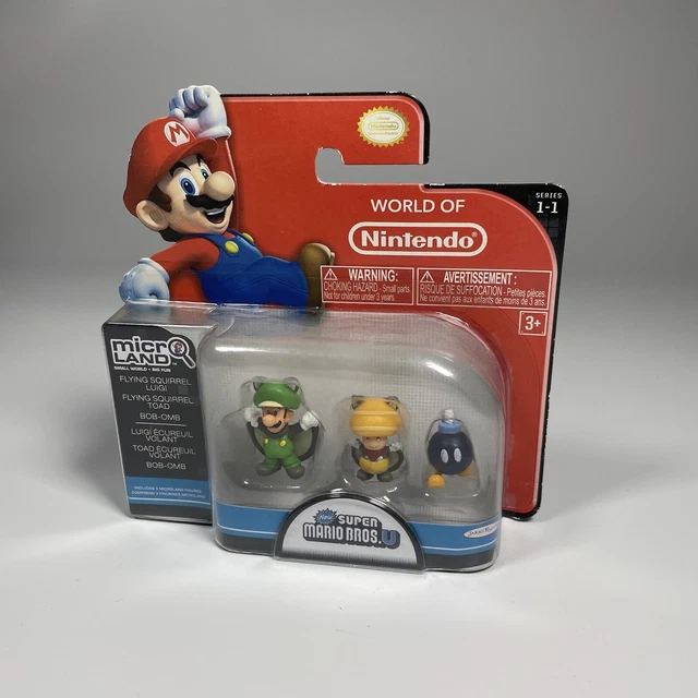 NINTENDO MARIO BROS Microland Flying Squirrel Luigi Toad Bomb-om £57.99 ...