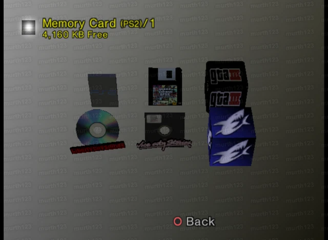GRAND THEFT AUTO PS2 | MEMORY CARD SAVES | Vice City San Andreas ...