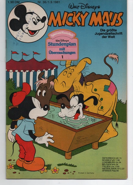 EHAPA - MICKY Maus - Band 36 - mit Schnipp und Beilage - Ausgabe 1981 ...