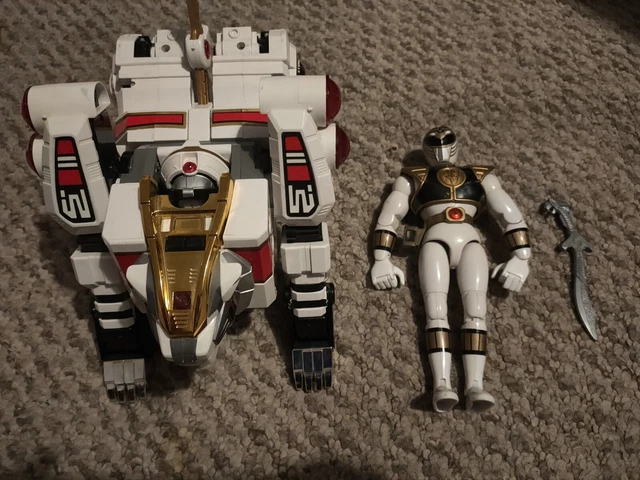 POWER RANGERS MIGHTY Morphin Vintage White Tiger Zord Bandai 94 ...