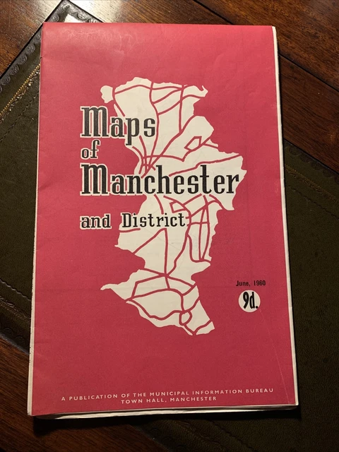 MAPS OF MANCHESTER & DISTRICT 1960 Street map Omnibus Routes Stockport ...