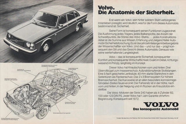 VOLVO 240 - Reklame Werbeanzeige Original-Werbung 1975 EUR 1,95 ...