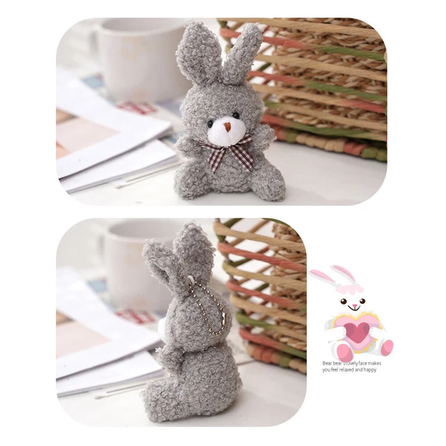 CARTOON RABBIT LINT Cuddly Soft Bunny Sleeping Toy for Boys Girls (Grey ...
