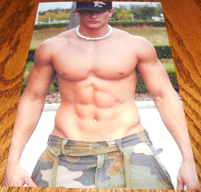 Shirtless Male Athletic Jock Muscle Hunk Frat Jock Hunk Dude Photo 4x6