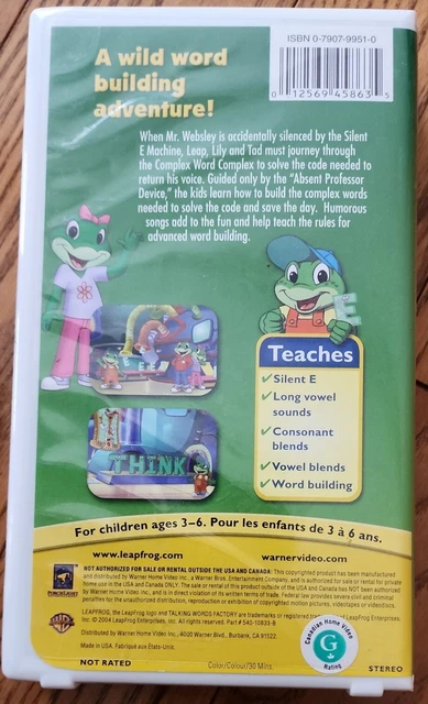 LEAP FROG CODE Word Caper (VHS) like new see photos, Canadian Seller $5 ...