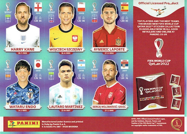 PANINI FIFA WORLD Cup Qatar 2022 Harry Kane Football Sticker Promotional Rare £4.99 - PicClick UK