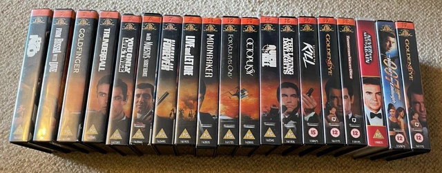 JAMES BOND VHS Bundle x 19. 007 Movies Video Tapes Cassettes Many Still ...