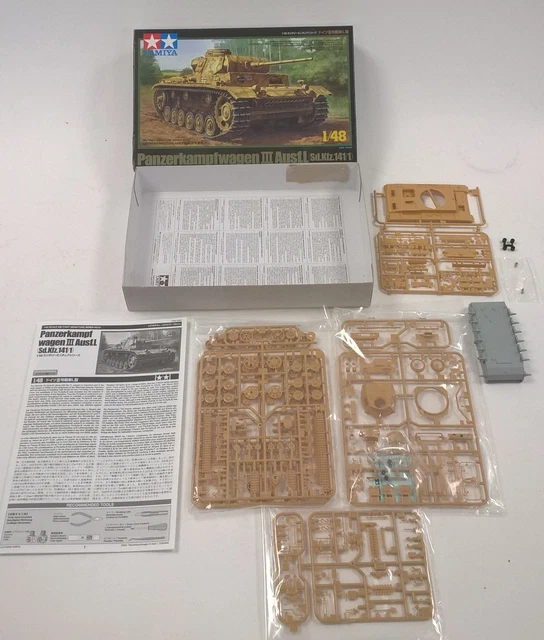TAMIYA PANZERKAMPFWAGEN III Ausf.L 1/48mm Model Kit 32524 Die Cast ...