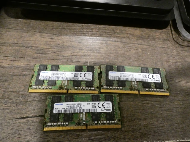 LOTE DE 3 Samsung 16GB=48GB 2Rx8 PC4-2666V M471A2K43DB1-CTD Laptop Ram ...