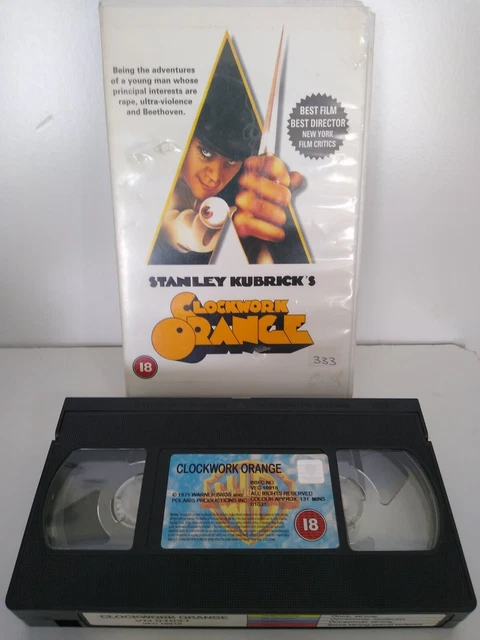 CLOCKWORK ORANGE VHS Video Tape Original White Tall Case 100% Test Stan ...