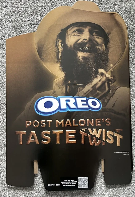 OREO LIMITED EDITION Post Malone Cardboard Display Topper $25.00 - PicClick