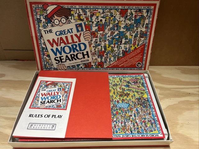 WHERE’S WALLY THE Great Wally Word Search Scrabble Board Game 1991 100% ...