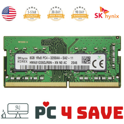 SK HYNIX 8GB 3200MHz DDR4 SODIMM RAM PC4-25600 1RX16 260-Pin 1.2V Laptop Memory £28.79 - PicClick UK