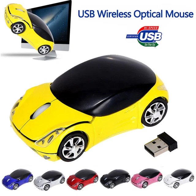 GAMING LED LIGHTING Mice 3D Car Shape Wireless Mouse 2.4GHz For PC ...